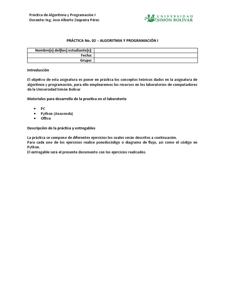 Ejercicios de Algoritmia en Python | PDF | Algoritmos | Programación de computadoras