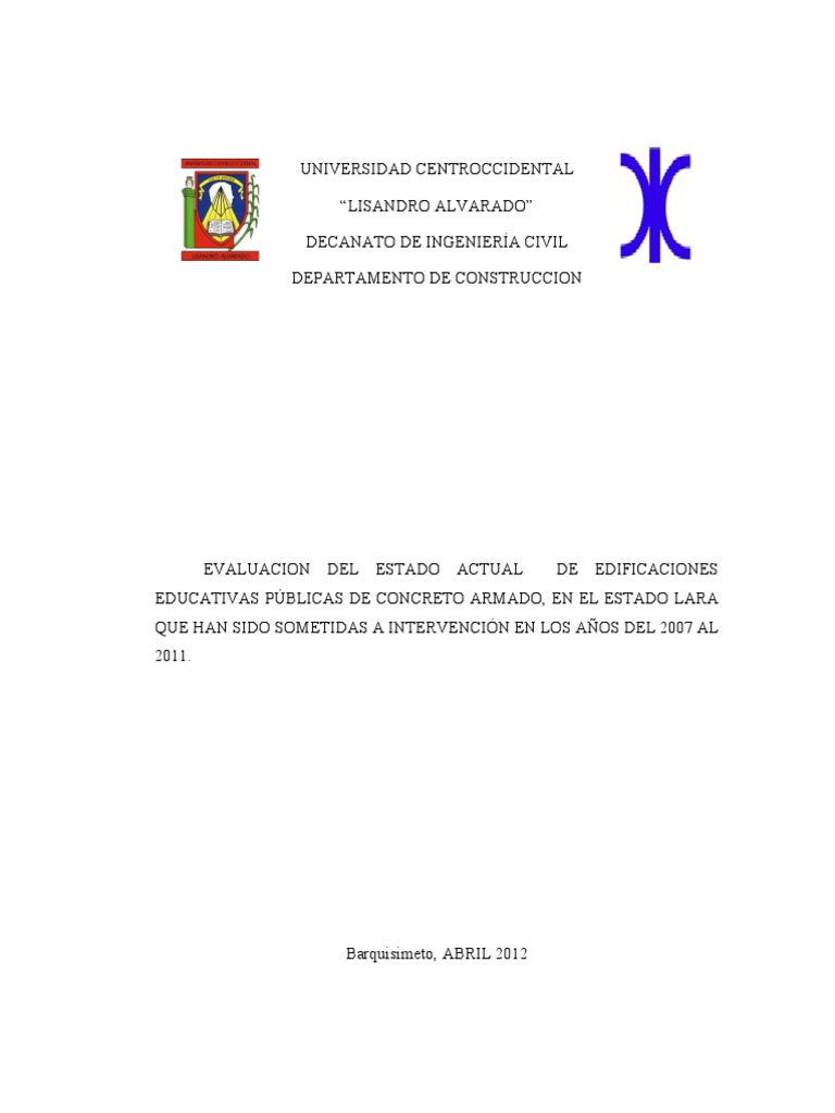 ANTEPROYECTO | PDF | Hormigón | Concreto reforzado