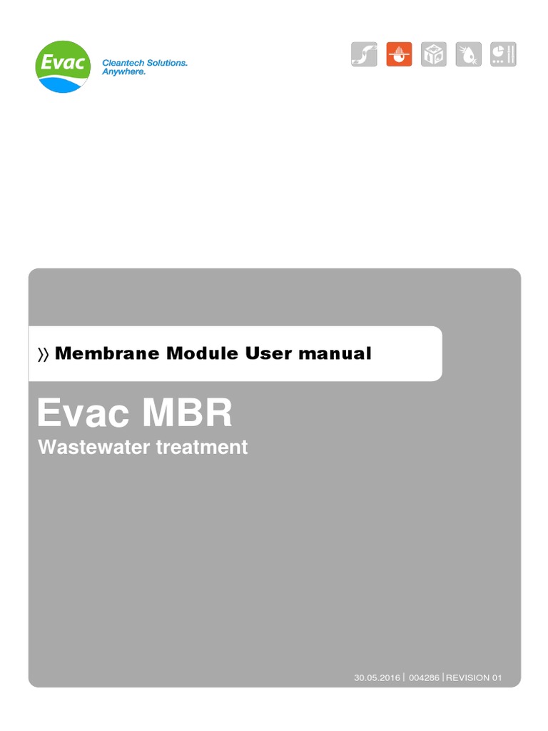 Evac MBR Manual | PDF | Membrane | Sewage Treatment