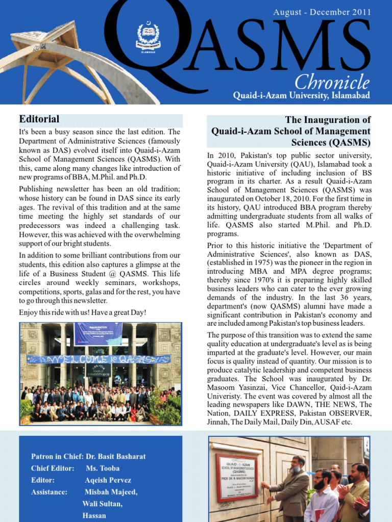 Newsletter QASMS | PDF | Entrepreneurship | Inflation