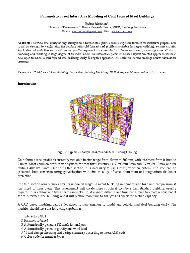 Parametric Based Interactive Modeling Of Pdf Truss Beam Structure