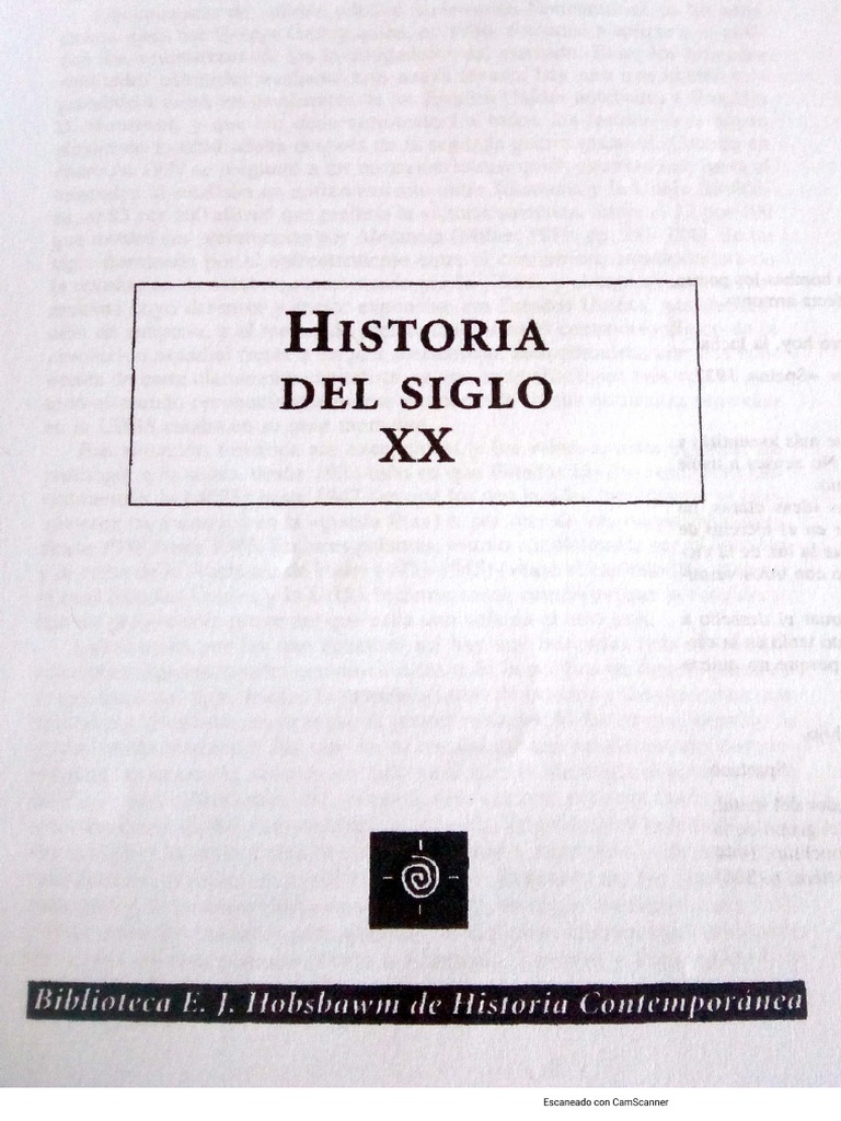 Hobsbawn, Eric. Historia Del Siglo XX | PDF