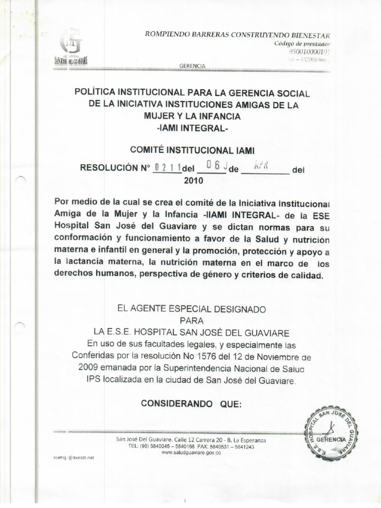 Resolucion Comite IAMI | PDF