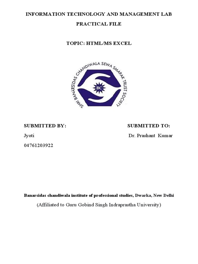 PRACTICAL ASSIGNMENTS EXCEL and HTML | PDF | Relational Model | Data ...