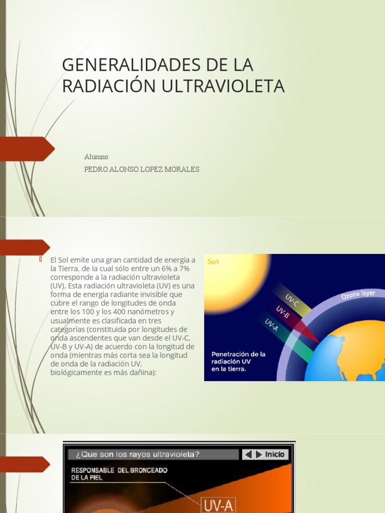 Generalidades de La Radiación Ultravioleta | PDF | Ultravioleta ...