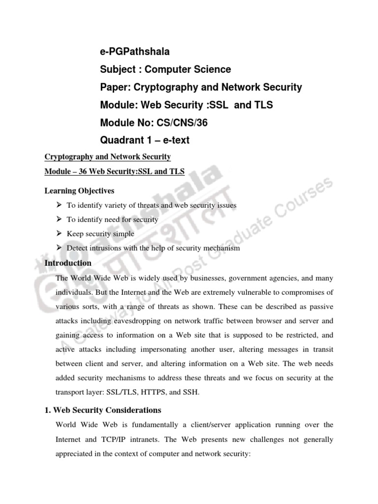Ssl Tls Pdf Transport Layer Security Security