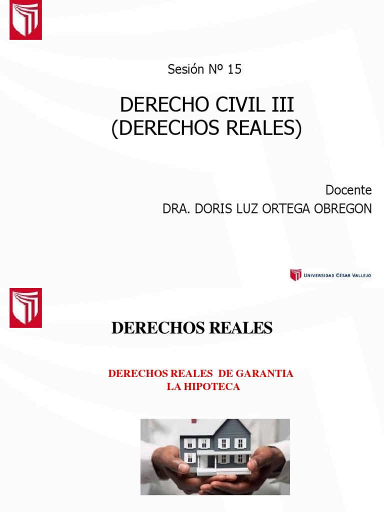 Sesion #15 | PDF | Ley de hipotecas | Derecho contractual