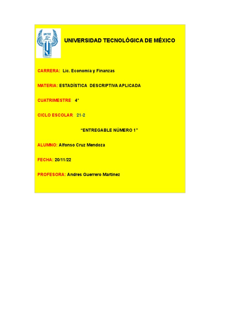 Entregable 1 | PDF | Verde