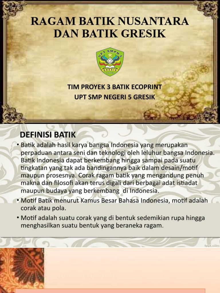 Traditional Motifs and Philosophy of Batik from Gresik | PDF