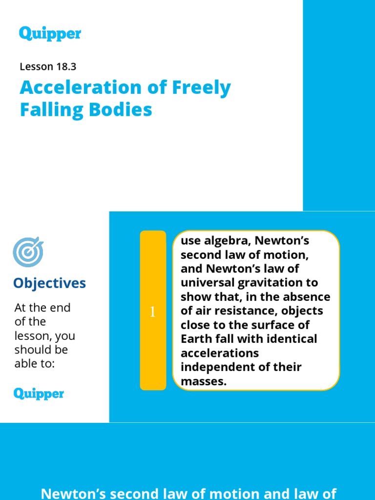 Physical Science SHS 18.3 Acceleration of Freely Falling Bodies | PDF ...