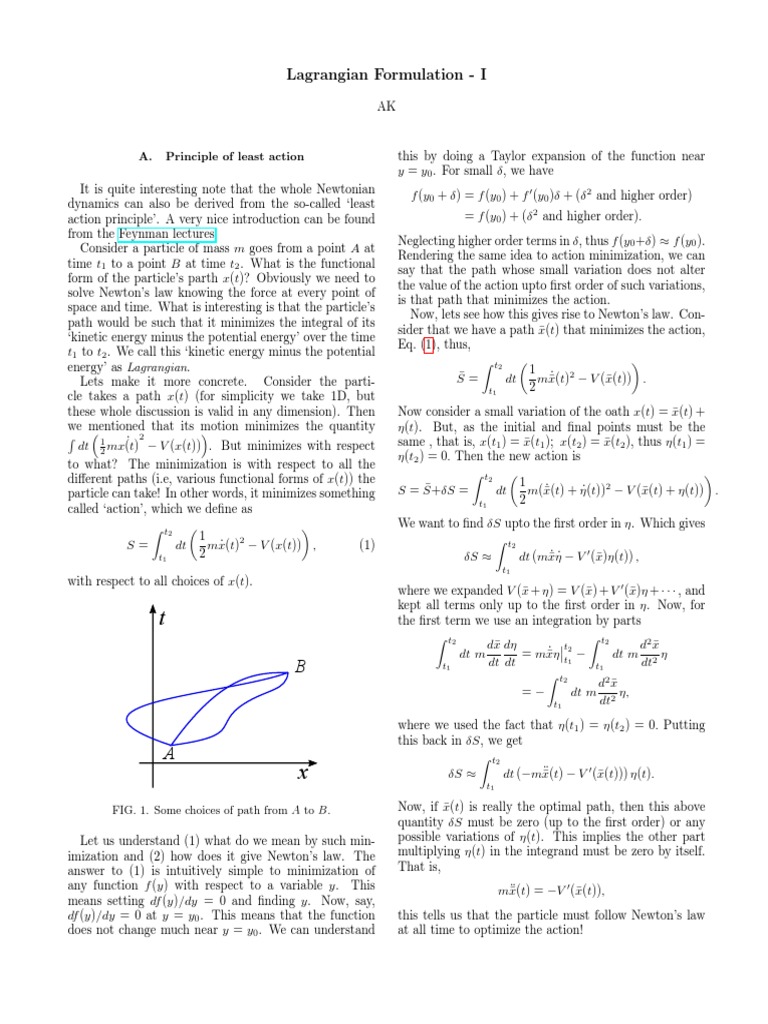 Lagrangian | PDF | Lagrangian Mechanics | Noether's Theorem