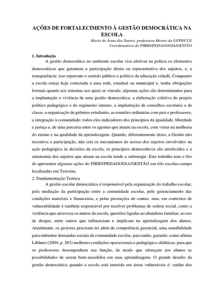 Fortalecimento Da Gestao Democratica Na Escola20190917161824 | PDF ... Fortalecimento Da Gestao Democratica Na Escola20190917161824 | PDF ...