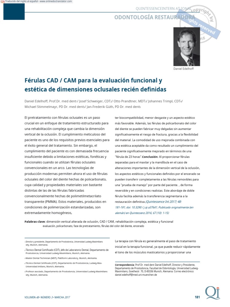 6.munich Splint - En.es | PDF | Odontología | Polimetacrilato de metilo)