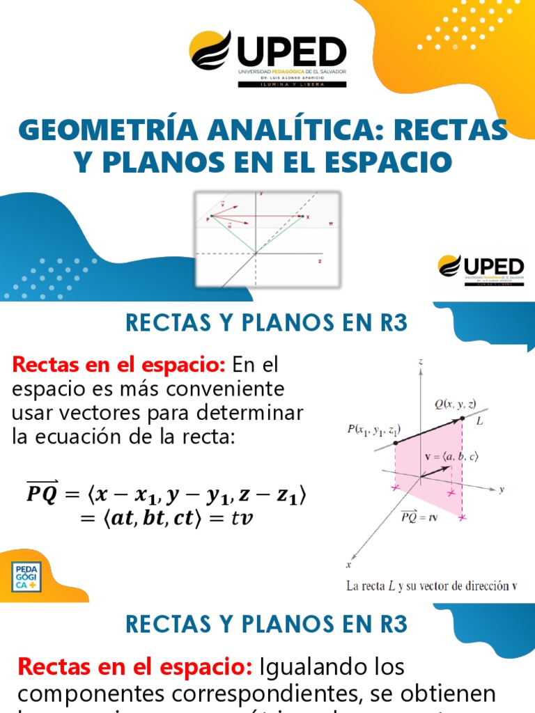 P2-Clase 5 - Geometria Analitica - Rectas y Planos en 3D | PDF ...