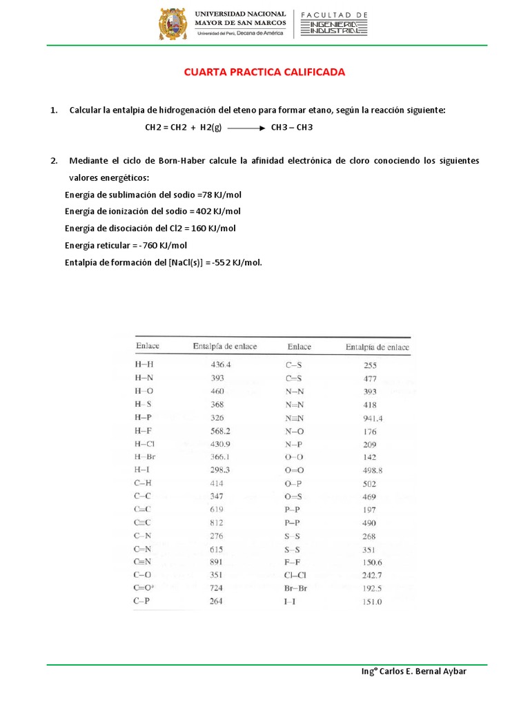 Cuarta Practica Calificada | PDF