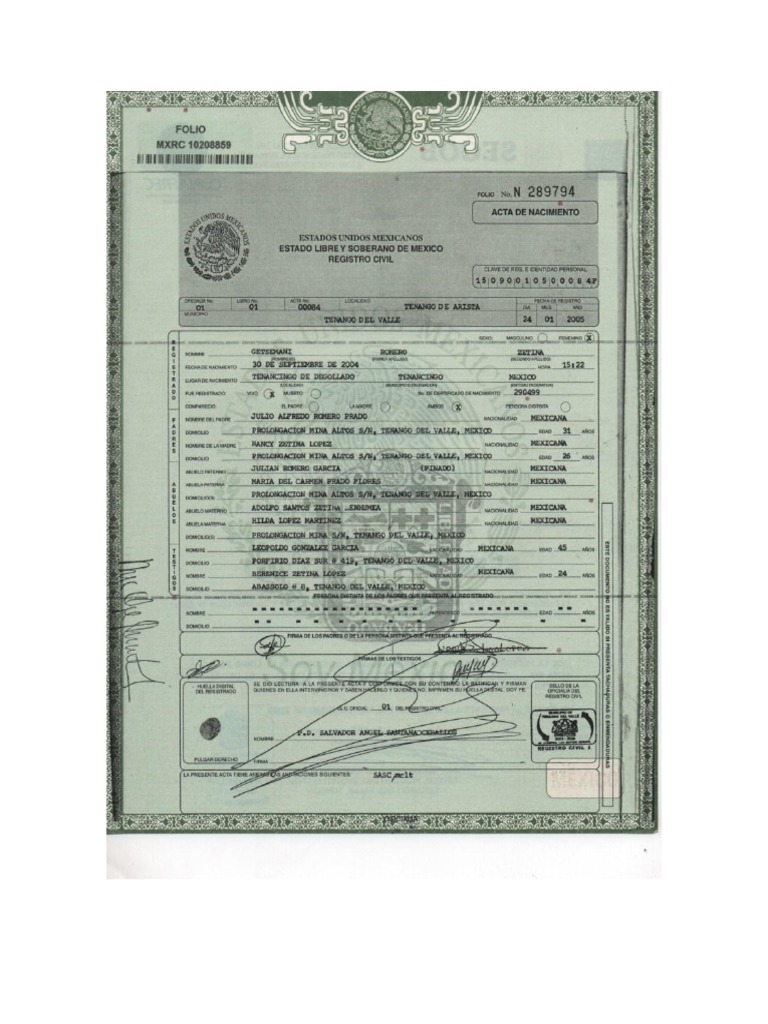 Como Rellenar Un Certificado De Defuncion Image To U/folio Formato De Acta De Nacimineto