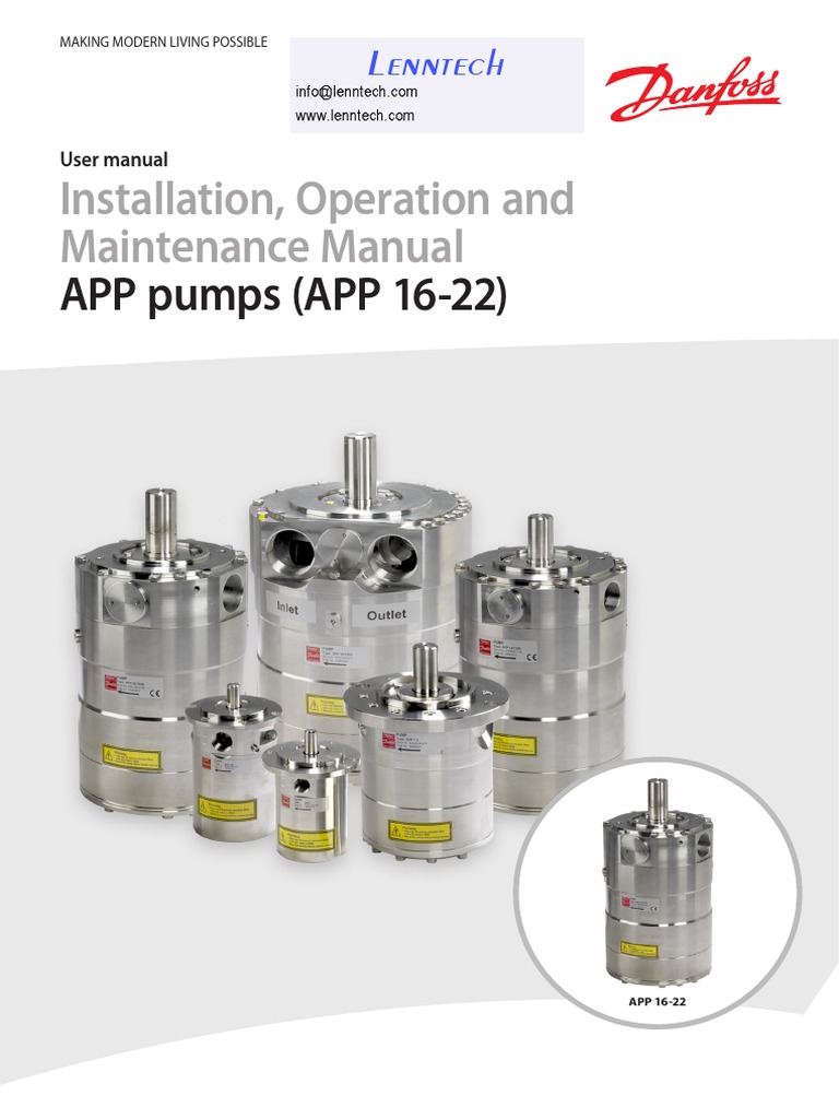 Danfoss IOM APP 16 22 L | PDF | Pump | Safety
