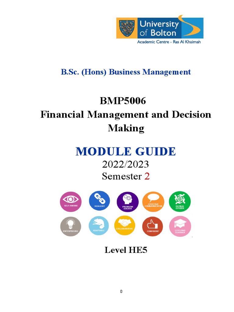 Amended BMP5006 Module Guide | PDF | Critical Thinking | Learning