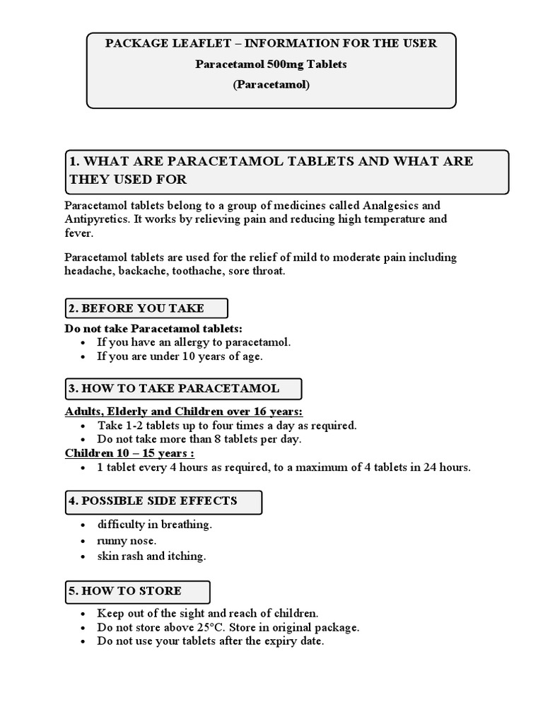 Paracetamol Tablets Belong To A Group of Medicines Called Analgesics ...