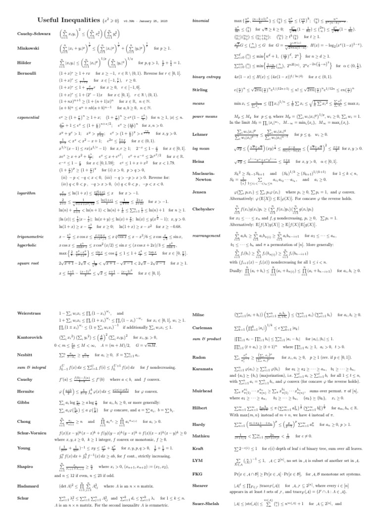 Inequalities in Analysis | Download Free PDF | Arithmetic | Mathematical Objects