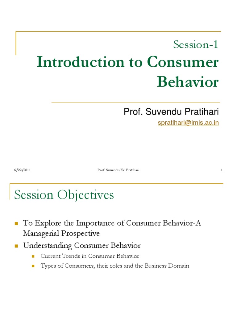 Introduction to Consumer Behavior: Understanding Consumer Trends and ...