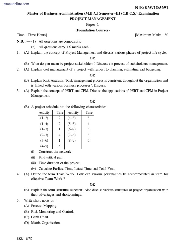 Master of Business Administration (M.B.A.) Semester-III (C.B.C.S ...