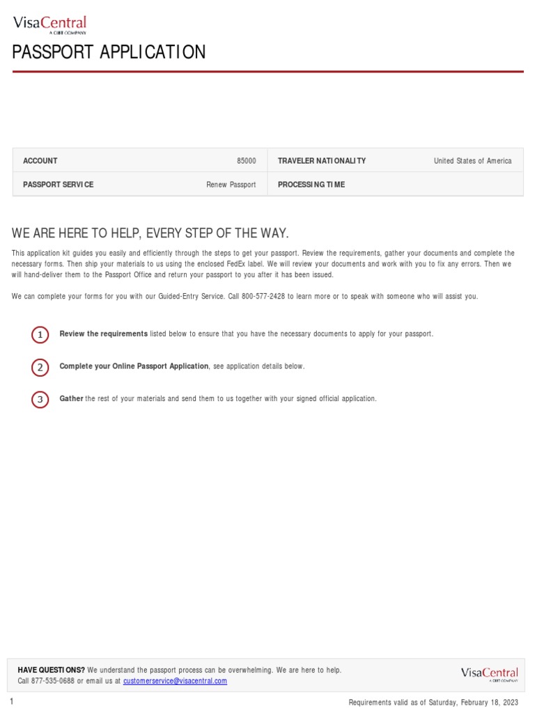 Renew Passport Application kit | PDF | Passport | Government And Personhood