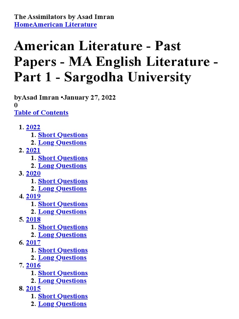 American Literature | PDF