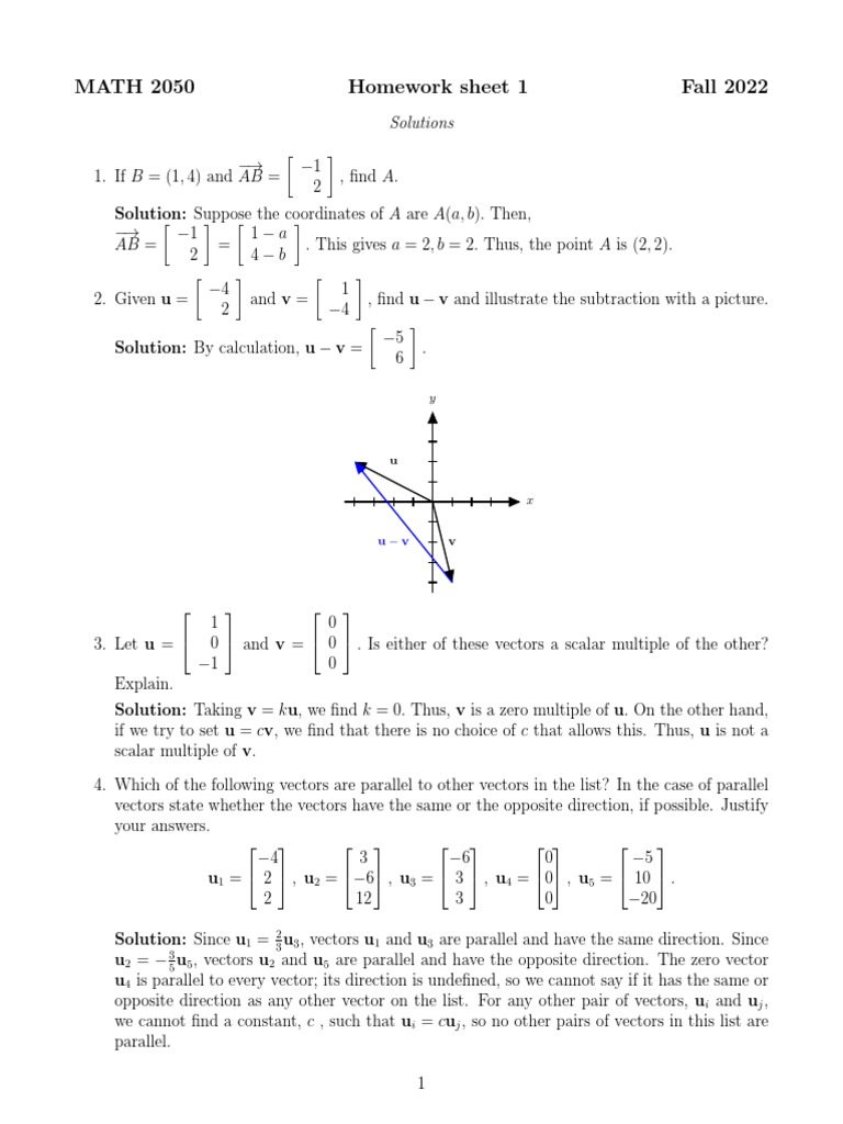 MATH 2050 Homework Sheet 1 Fall 2022 | PDF | Equations | Algebra