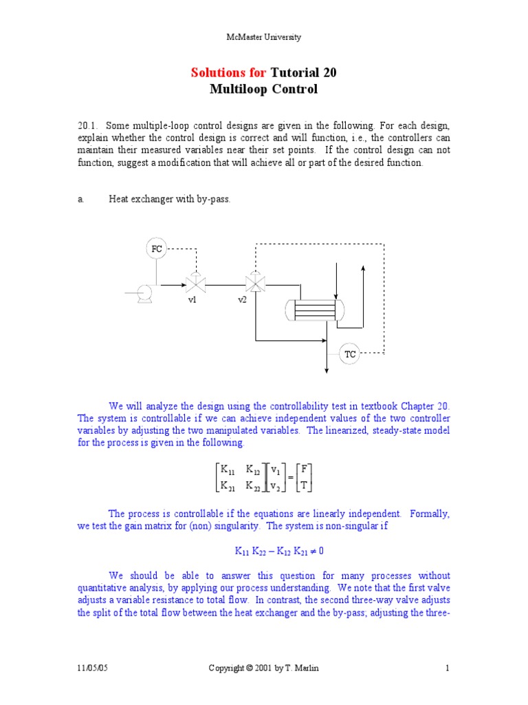 Tutorial Sol Ch 20 Pdf Valve Heat 