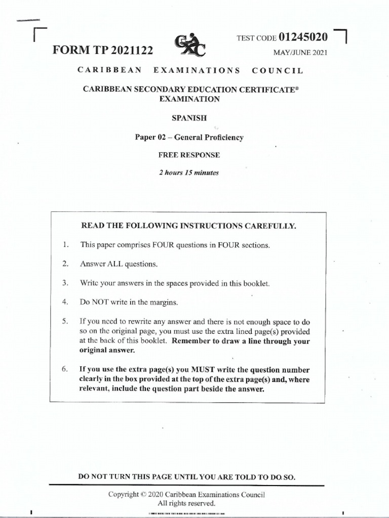 2021 June Spanish P2 | PDF