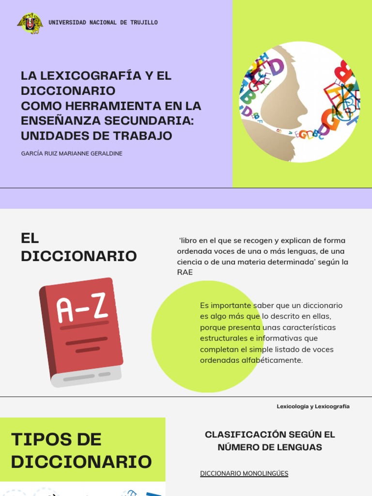 La Lexicografía Y El Diccionario Como Herramienta en La Enseñanza ...