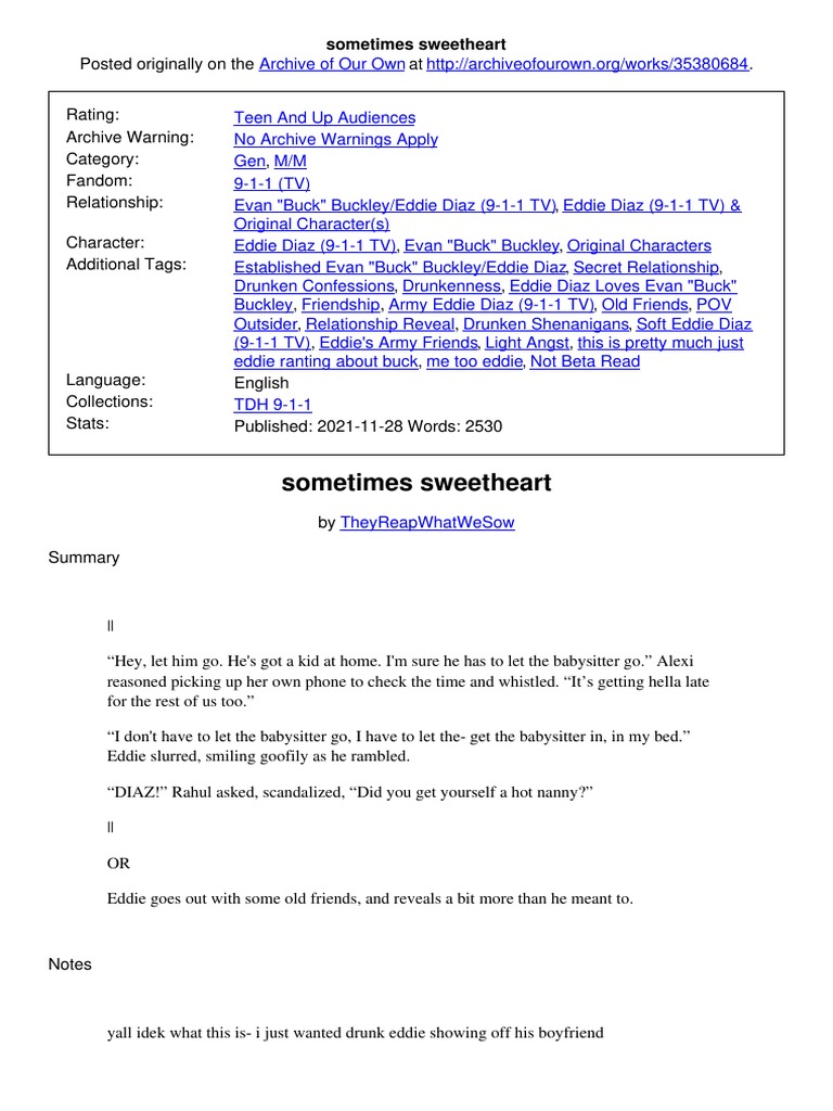 Sometimes Sweetheart | PDF