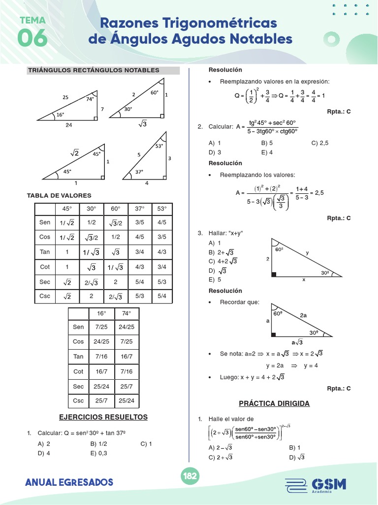 Trigonometria 2 | PDF | Geometría Elemental | Geometría del plano euclidiano