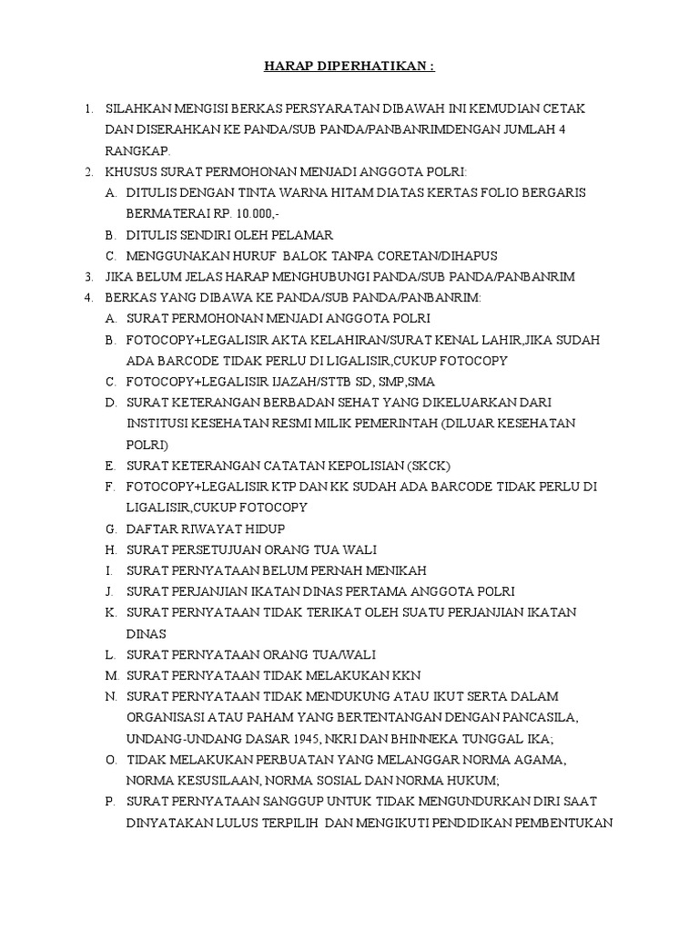 Harap Diperhatikan | PDF