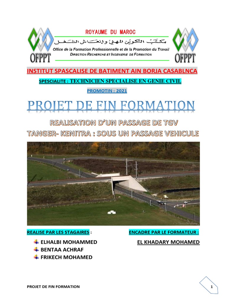 Projet de Fin de Formation en Génie Civil | PDF | Béton | Sécurité