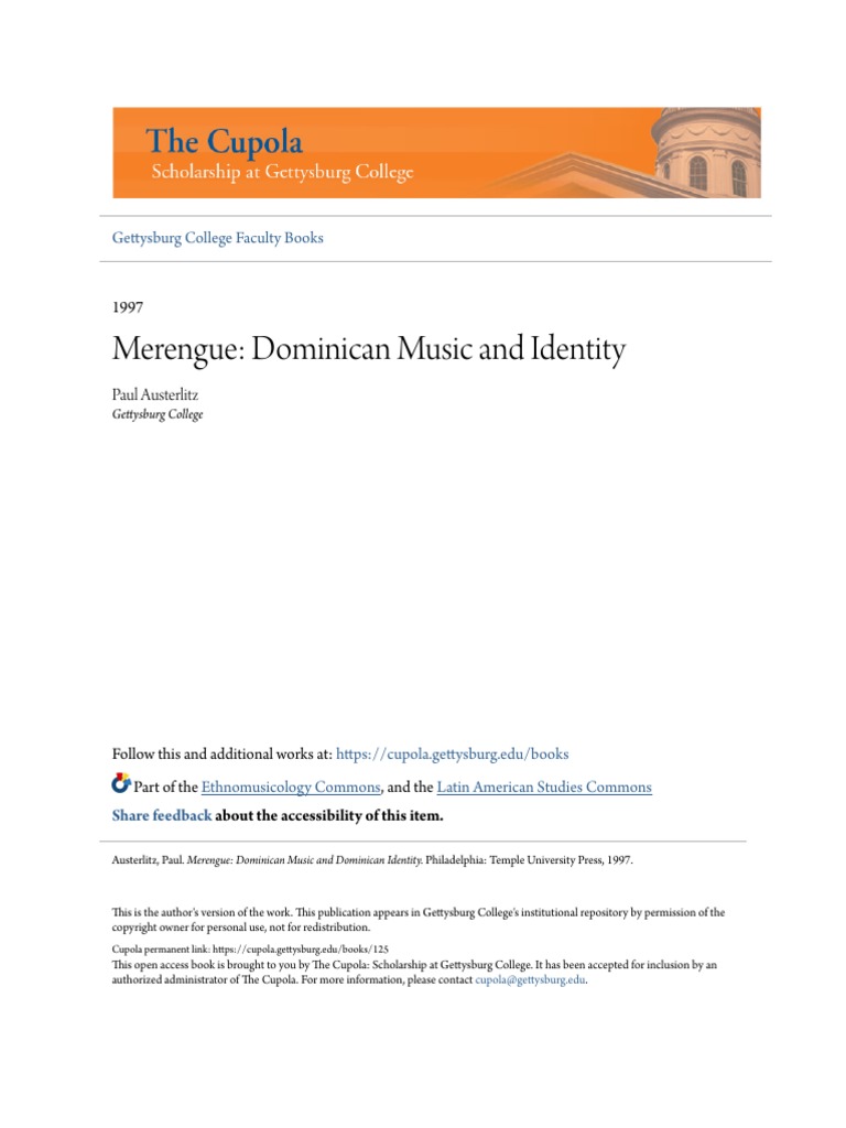 Merengue - Dominican Music and Identity | Download Free PDF | Meringue ...
