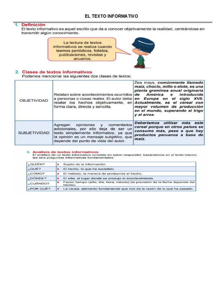 El Texto Informativo | PDF