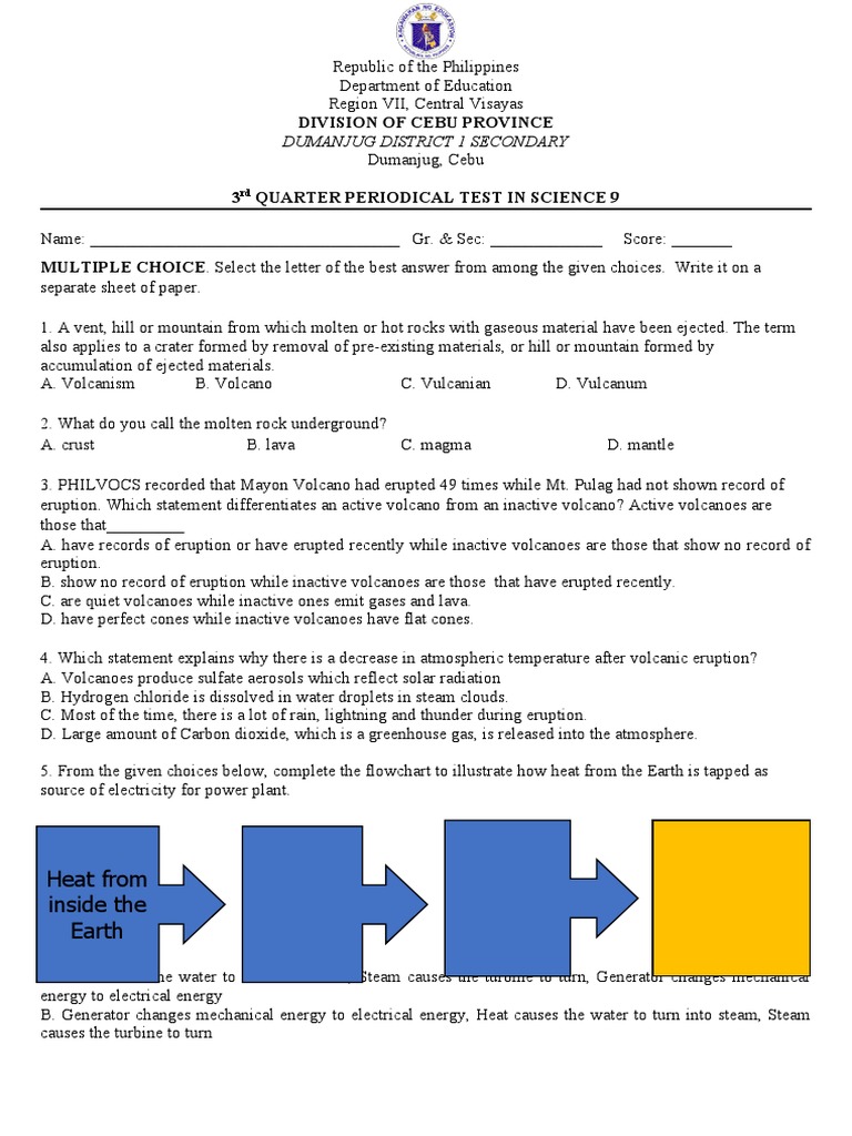 3rd Quarter-TQ-Science9 | Download Free PDF | Volcano | Types Of ...