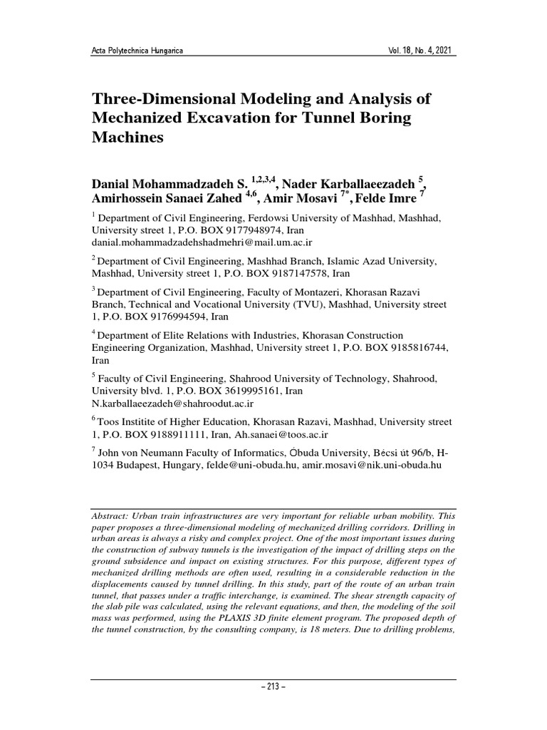 3D Modeling of Tunnel Boring Machines | PDF | Deep Foundation | Tunnel