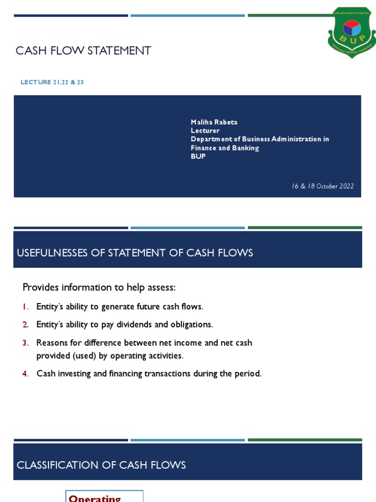 Understanding Cash Flow Statements | PDF | Cash Flow Statement | Equity ...