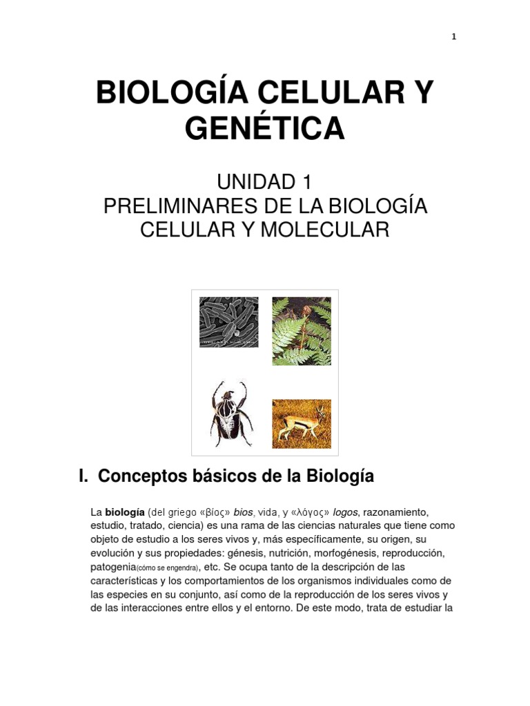 BIOLOGÍA CELULAR Y GENÉTICA - Compilación - (Autoguardado) | PDF ...