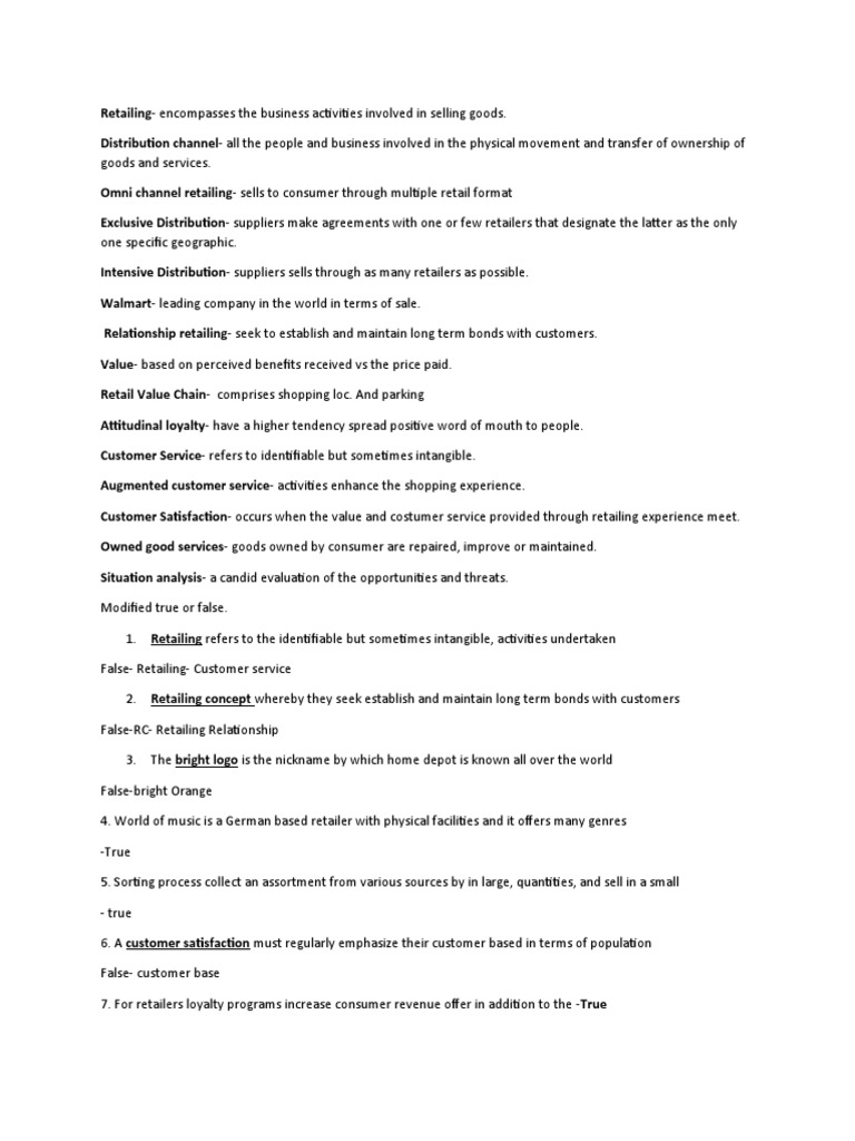 Retailing Concepts and Strategies Explained | PDF | Retail | Supermarket