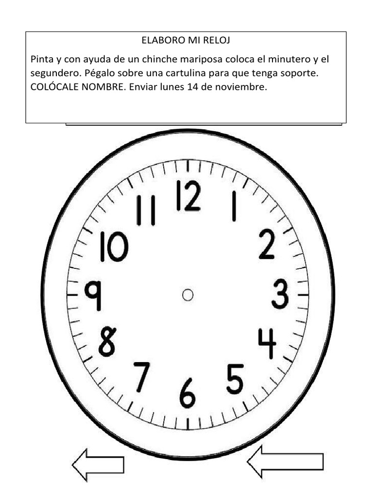 Manualidad de Reloj | PDF