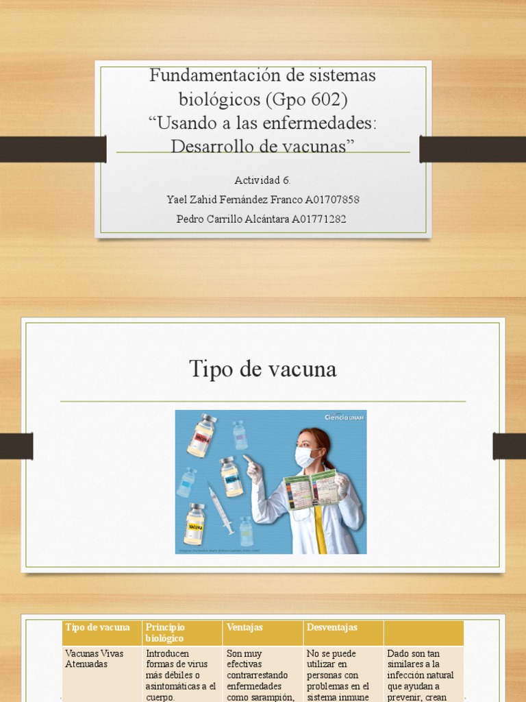 Fundamentación de Sistemas Biológicos | PDF | Vacunas | Sistema inmune