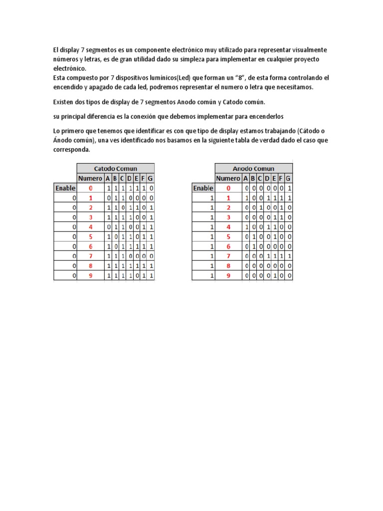 Display 7 Segmentos | PDF