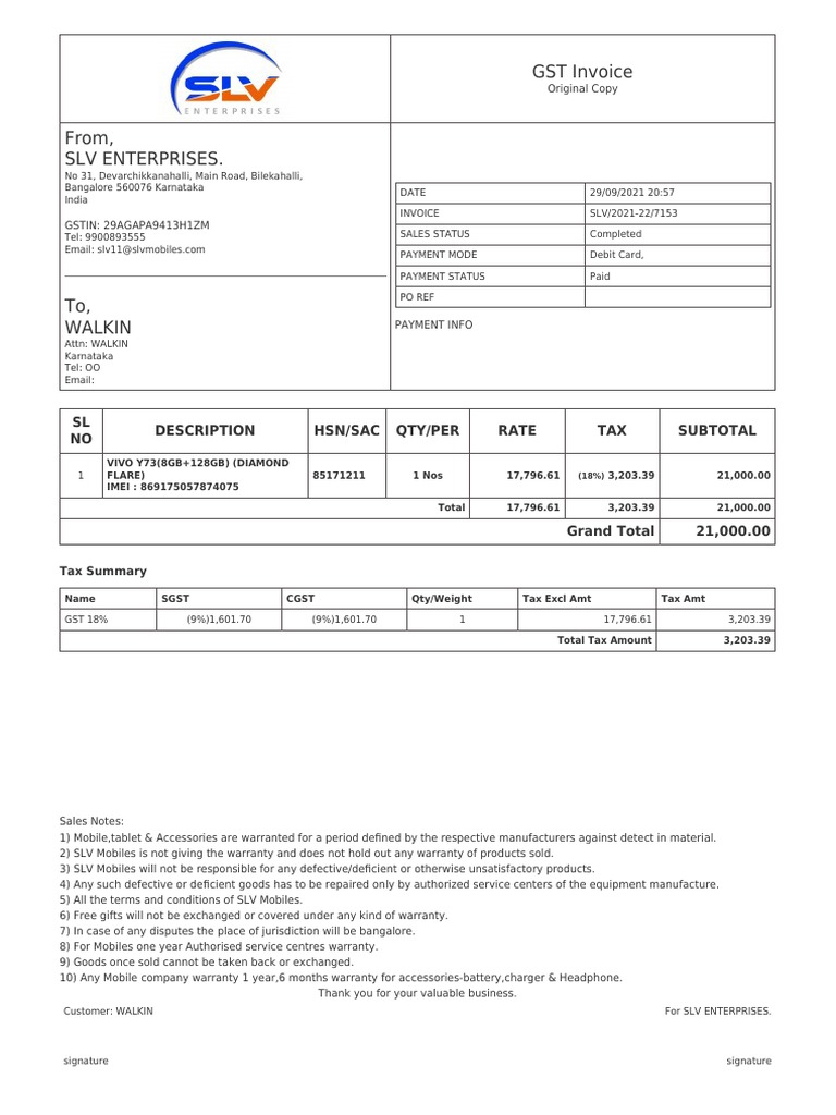 Mobile Bill | PDF | Taxes | Payments
