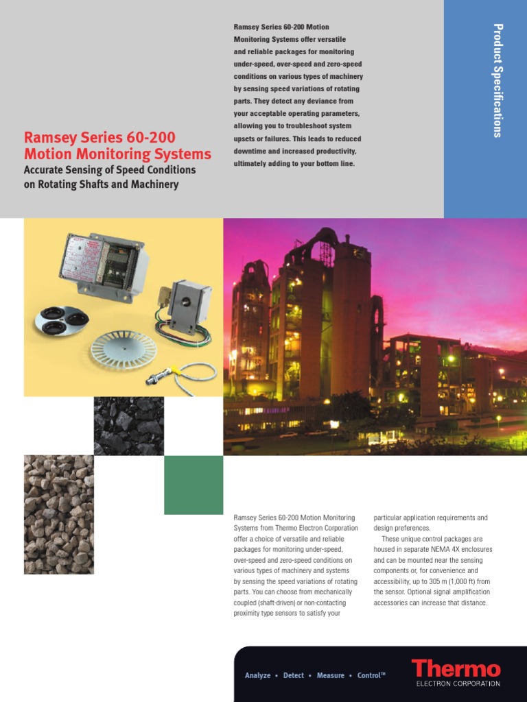 Ramsey Series 60-200 Motion Monitoring Systems: Accurate Sensing of ...