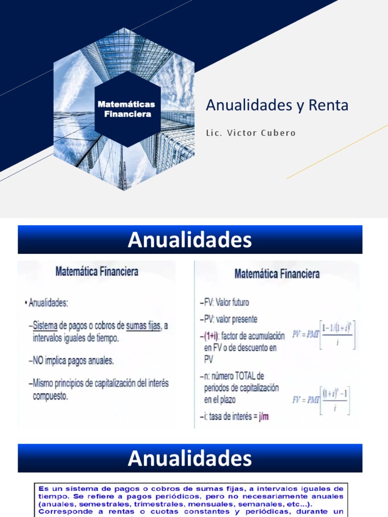 Anualidades y Renta | PDF