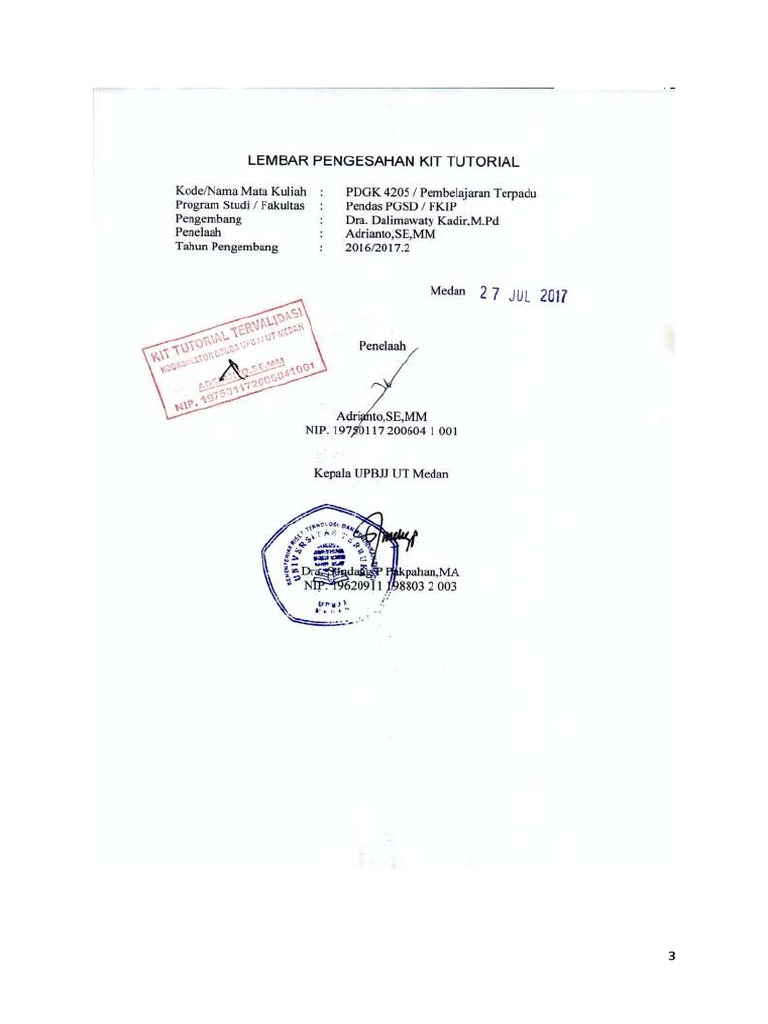 Ratsat PDGK - 4205 - PEMBELAJARAN - TERPADU | PDF